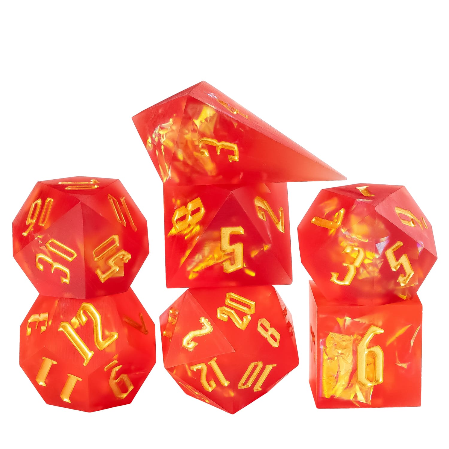 Frosted Ember - Sharp Edge Dice Set | Only Crits